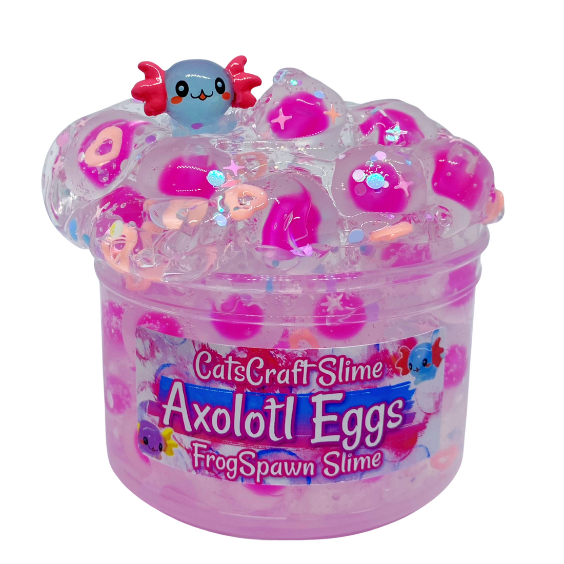 "Axolotl Eggs" - Frog Spawn Slime Unscented – CatsCraftSlime