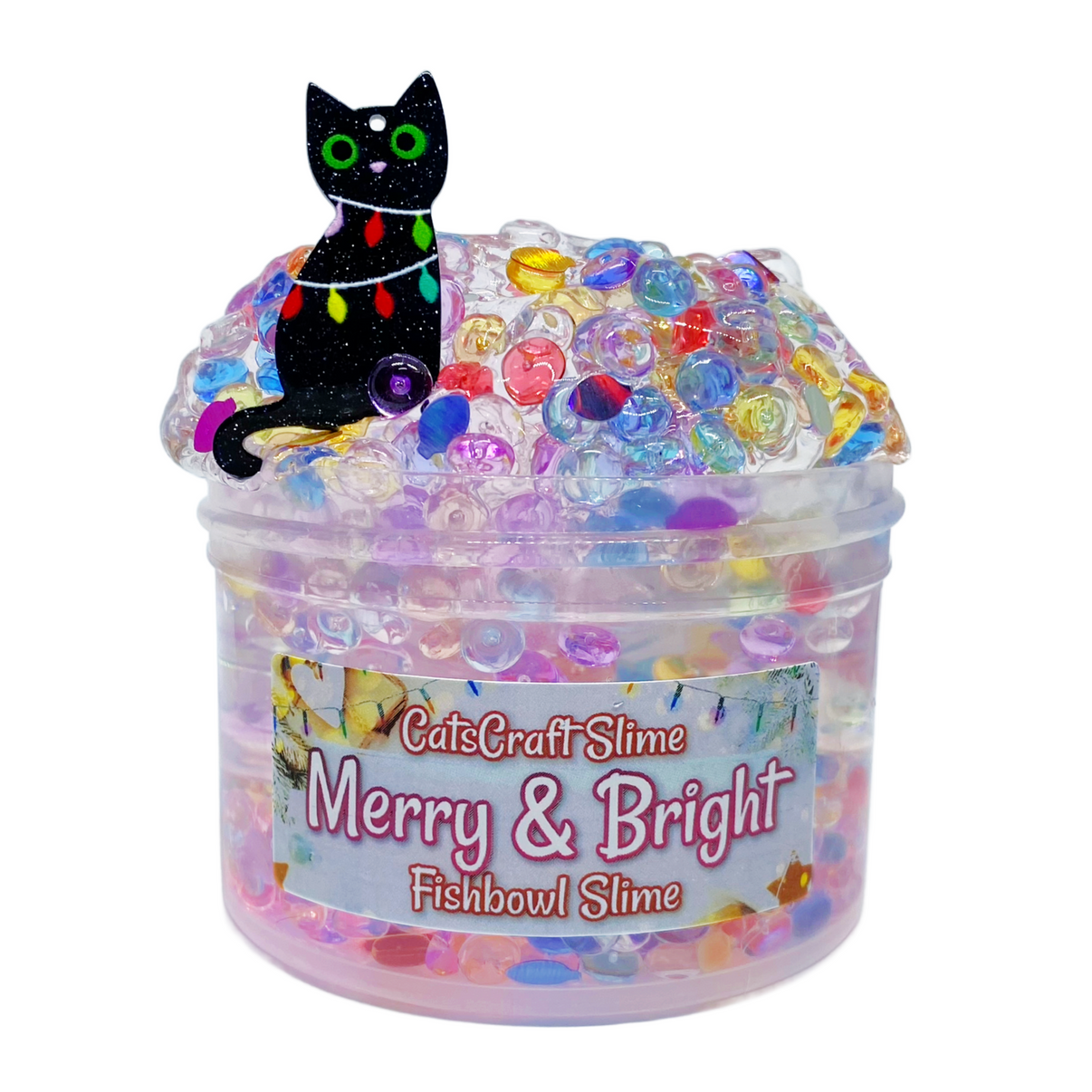 "Merry & Bright" Fishbowl Clear Slime Unscented – CatsCraftSlime